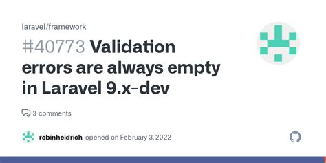 Validation Errors Are Always Empty In Laravel X Dev Issue Laravel Framework GitHub