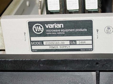 Varian Klystron Power Supply With Huge Transformer
