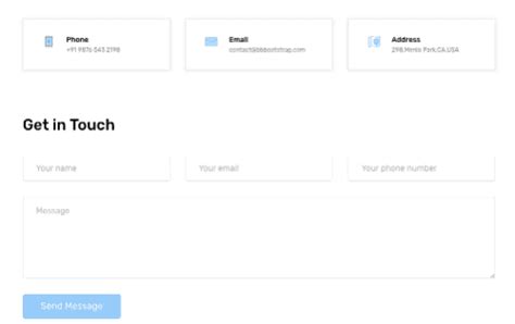 Bootstrap 4 Contact Us Responsive Form Example