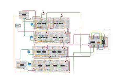 Circuit Design 4 Bit P Adder Subtractor 7seg Tinkercad