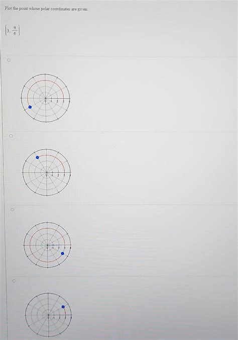 solved plot the point whose polar coordinates are grin