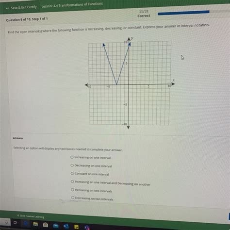 Solved Save And Exit Certify Lesson 44 Transformations Of