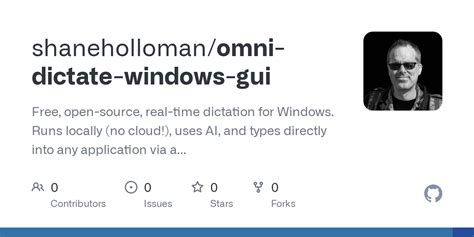 github shaneholloman omni dictate windows gui free open source