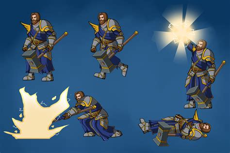 Cartoon Paladin Spine 2d Characters Unity Asset Store