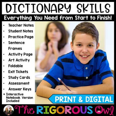 Dictionary Skills Worksheets Activities Practice And Assessment Tpt
