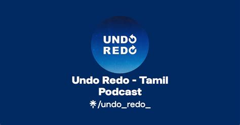 Undo Redo Tamil Podcast Listen On Spotify Linktree