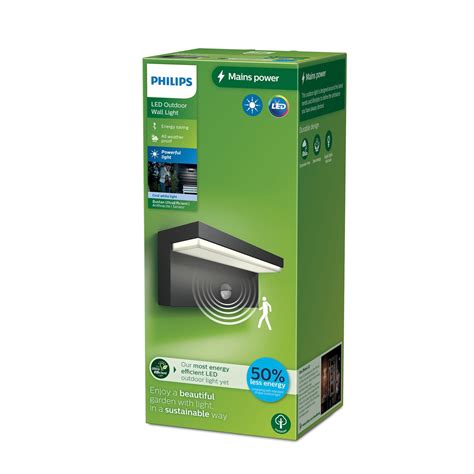 Philips Led Außenwandleuchte Bustan Ue Sensor 4 000 K Lampenwelt De