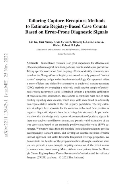 Tailoring Capture Recapture Methods To Estimate Registry Based Case Counts Based On Error Prone