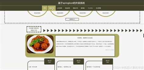 springboot毕设 基于的外卖系统 程序 论文 csdn博客