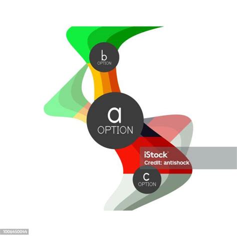 추상 다채로운 기하학적 옵션 인포 그래픽 디자인 샘플 Abc 옵션과 함께 서식 파일 비즈니스 프레 젠 테이 션 또는 정보 배너에 대 한 추상적인 배경 0명에 대한 스톡 벡터