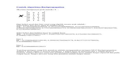 contoh algoritma backpropagation