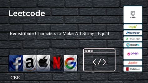 Redistribute Characters To Make All Strings Equal Youtube