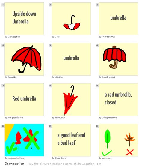 Upside Down Umbrella Drawception