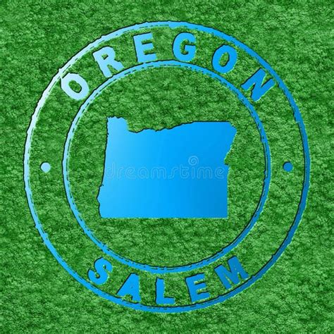Map Of Oregon Forest With Water Map Stock Image Image Of Concept