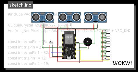 Parking Sensors Wokwi Esp32 Stm32 Arduino Simulator