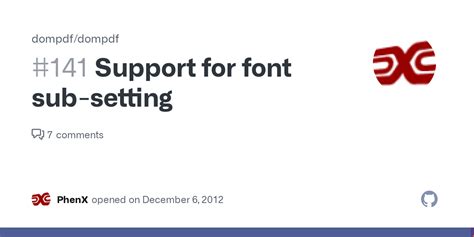 Support For Font Sub Setting Issue 141 Dompdf Dompdf GitHub