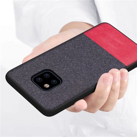 CoolDeal Case For Huawei Mate 20 Pro Back Cover Silicone Edge Business Fabric Shockproof Case
