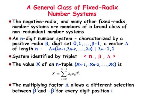 ppt unconventional fixed radix number systems powerpoint presentation