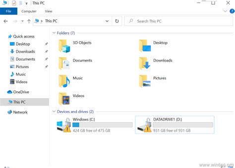 FIX Yellow Triangle Warning On Drive C In Windows 10 Solved WinTips Org