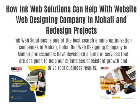 Ppt How Ink Web Solutions Can Help With Website Web Designing Company In Mohali And Redesign