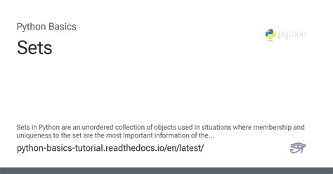 Sets Python Basics 2510