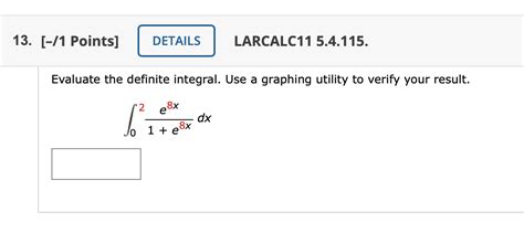 Solved Points DETAILS LARCALC Evaluate Chegg