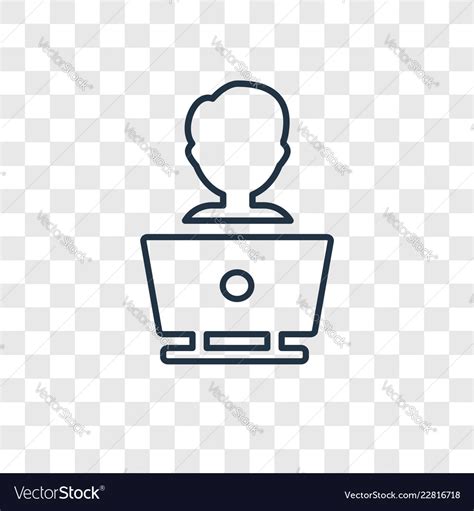Programmer Concept Linear Icon Isolated Royalty Free Vector