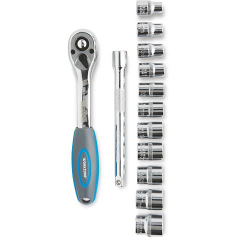Offer Aldi Workzone 3 8 Inch Ratchet Socket Set Aldi