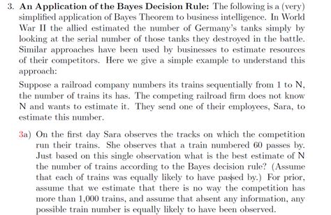 solved 3 an application of the bayes decision rule the