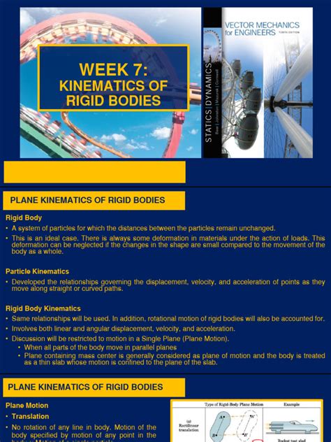 week 7 plane motion pdf rotation around a fixed axis kinematics