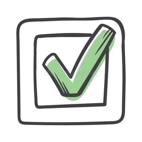 Tick Confirmation Checkbox Stock Illustration Illustration Of Checkmark Outline 373936936