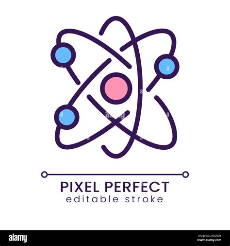 atom structure pixel perfect rgb color icon stock vector image and art