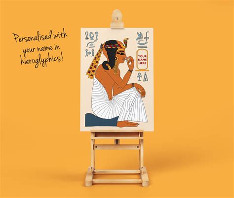 Personalised Name In Hieroglyphics Wall Poster Pharoah Etsy