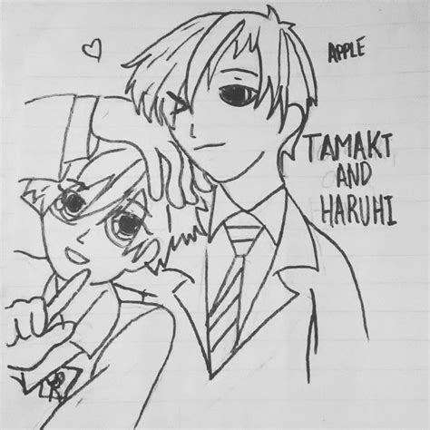 Tamaki And Haruhi Sketches Anime Drawings Male Sketch