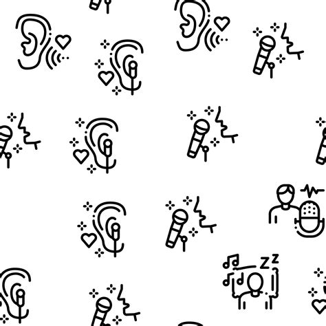 Asmr Sound Phenomenon Seamless Pattern Vector 17389434 Vector Art At