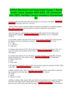 CWEA Electrical And Instrument Grade Study Guide Latest Update Questions And