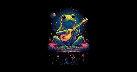 Froggy Space Jams Galactic Banjo Bonanza Blast Frog Lover Sticker