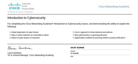 Completed The Cisco Cyber Security Course Er Vicky Kumar