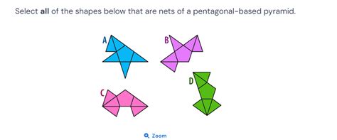Solved Select All Of The Shapes Below That Are Nets Of A Pentagonal