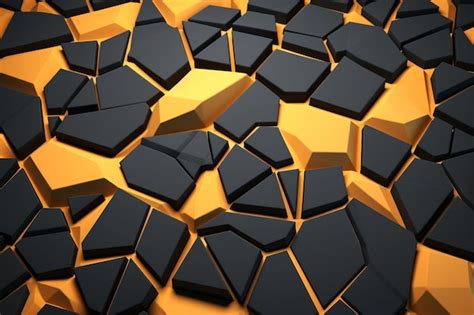 Premium Ai Image Voronoi Blocks Pattern Texture Background