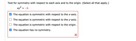 Solved Test For Symmetry With Respect To Each Axis And The Chegg