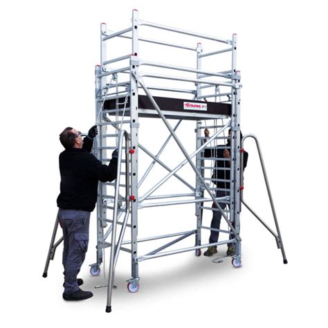 Extendable Scaffolding With Rope Made Of Aluminium 160x267x80 Rapido