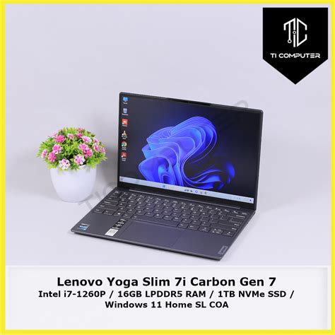 Lenovo Yoga Slim I Carbon Gen Touchscreen Intel Core I P Gb Lpddr Ram Tb Nvme Ssd