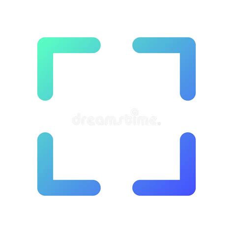 Full Screen Pixel Perfect Gradient Linear Ui Icon Stock Vector Illustration Of Linear Extend