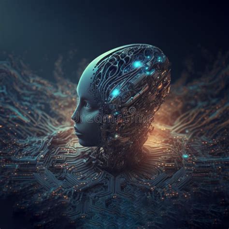 Artificial Intelligence New Technology. Science Futuristic Abstract Human Brain Stock ...