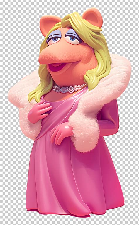 Miss Piggy Pig Puppet In Pink Dress Png Clipart Blonde Dress