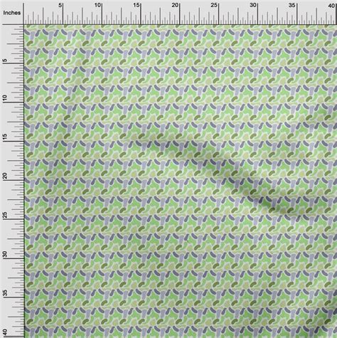 Oneoone Georgette Viscose Light Green Fabric Abstracts Sewing Material