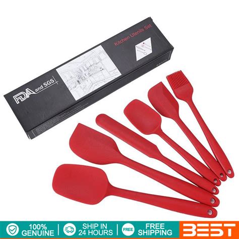 Kitchen Small Spatula 6 Piece Bakehouse Butter Silicone Baking Spatula