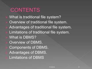 File Systems Versus A Dbms PPTX