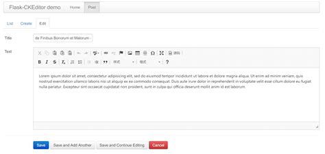 在 Flask Admin 中集成富文本编辑器 Ckeditor 李辉 Grey Li